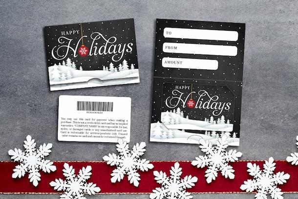 Pre-Designed Gift Cards | Plastic Printers, Inc.