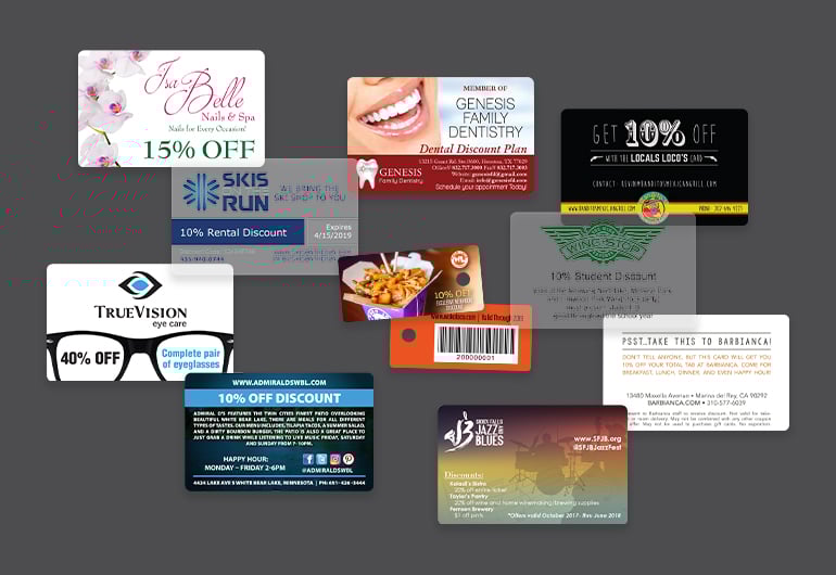 Discount Cards | Plastic Printers, Inc.