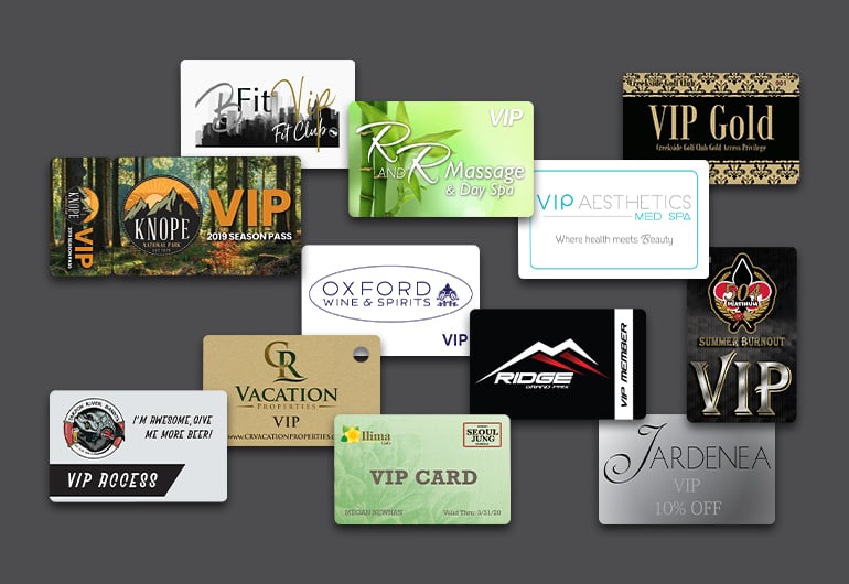 Custom VIP Cards and Customer Cards | Plastic Printers, Inc.