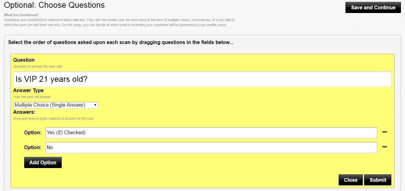 Tracking VIP Cards with the CodeREADr App