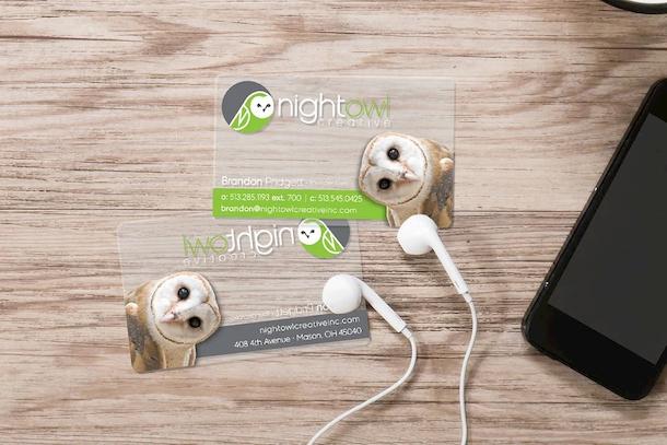 Clear Business Cards by Plastic Printers