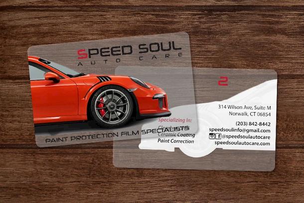 Clear Business Cards by Plastic Printers