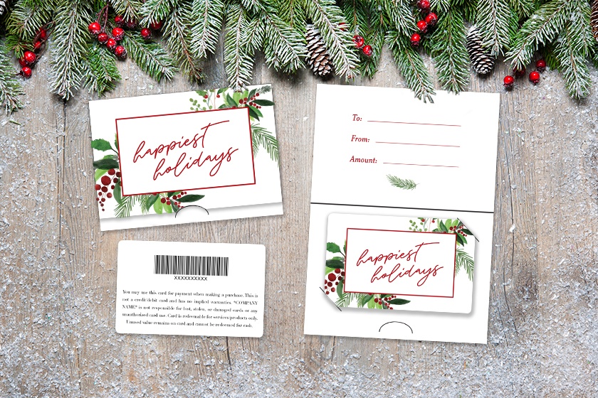 Pre-Designed Gift Cards | Plastic Printers, Inc.