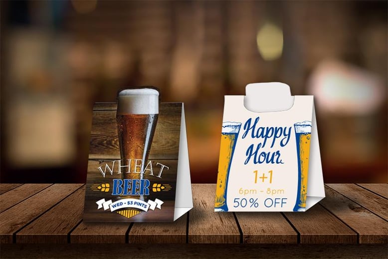 Table Tent Printing & Design | Plastic Printers