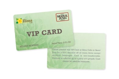 Custom VIP Cards and Customer Cards | Plastic Printers, Inc.
