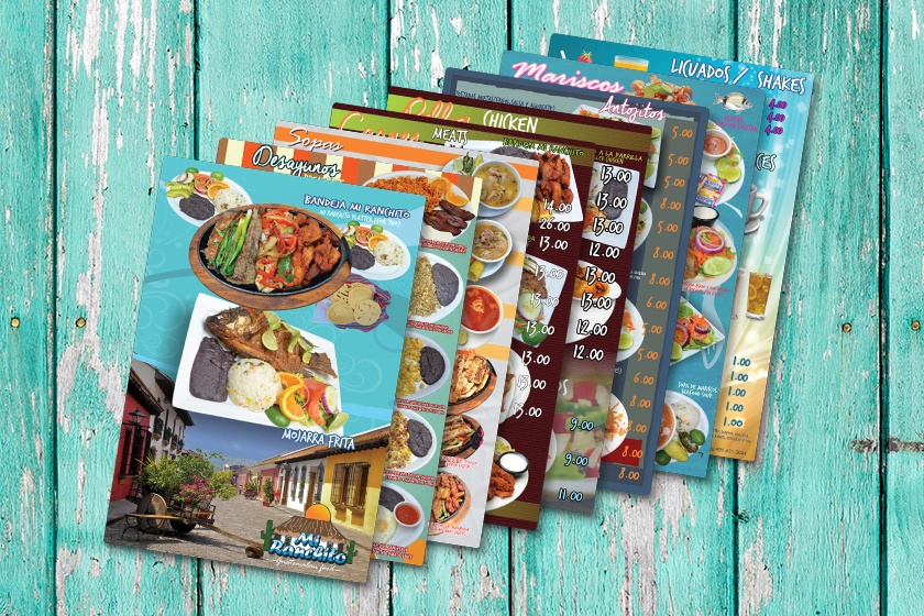 Menu Printing & Design | Plastic Printers