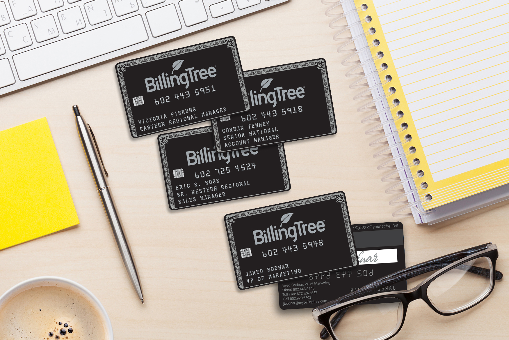 Billing Tree Embossed Business Cards