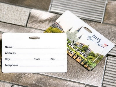 Custom Luggage tags | Plastic Printers, Inc.