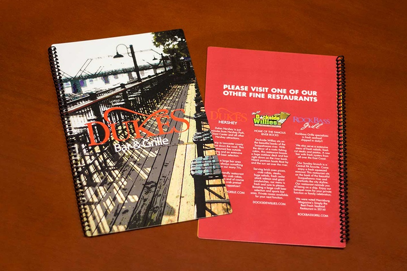 Menu Printing & Design | Plastic Printers